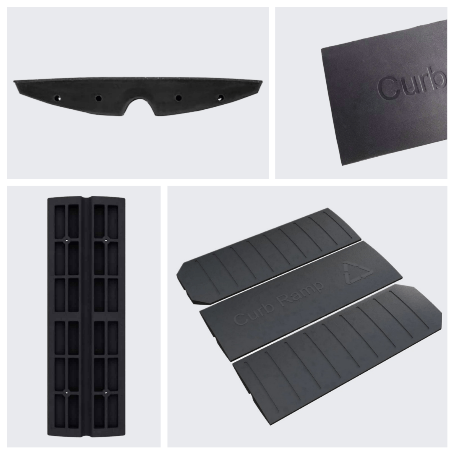 Curb Ramp For Driveways - 2PC - Heavy Duty Car Threshold Ramp