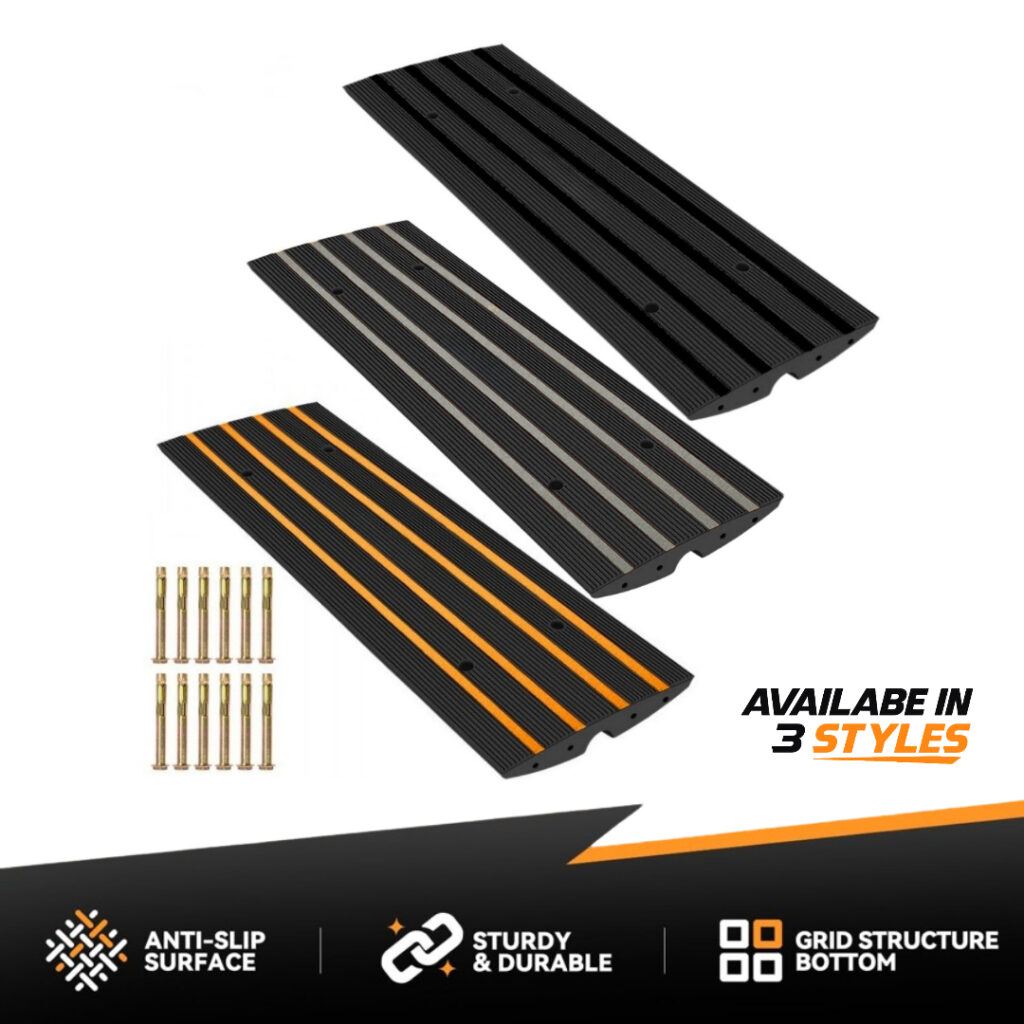 Driveway Curb Ramp – Heavy Duty Rubber Driveway Ramp to Prevent Scraping