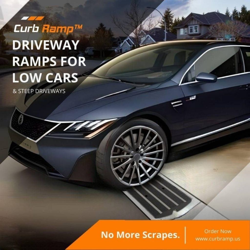 Rubber Driveway Ramp - Heavy Duty Driveway Curb Ramp - Stop Scraping On ...