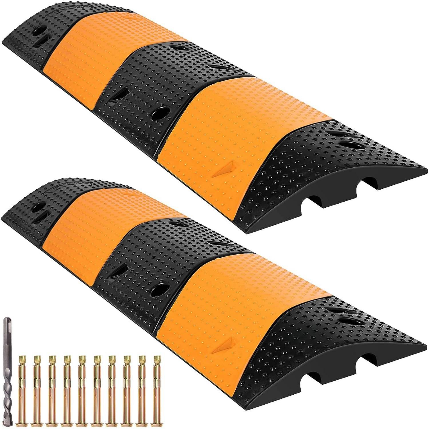 Clearance Guard 2 Pack Rubber Curb Ramp: Fix Steep Driveway and Prevent ...