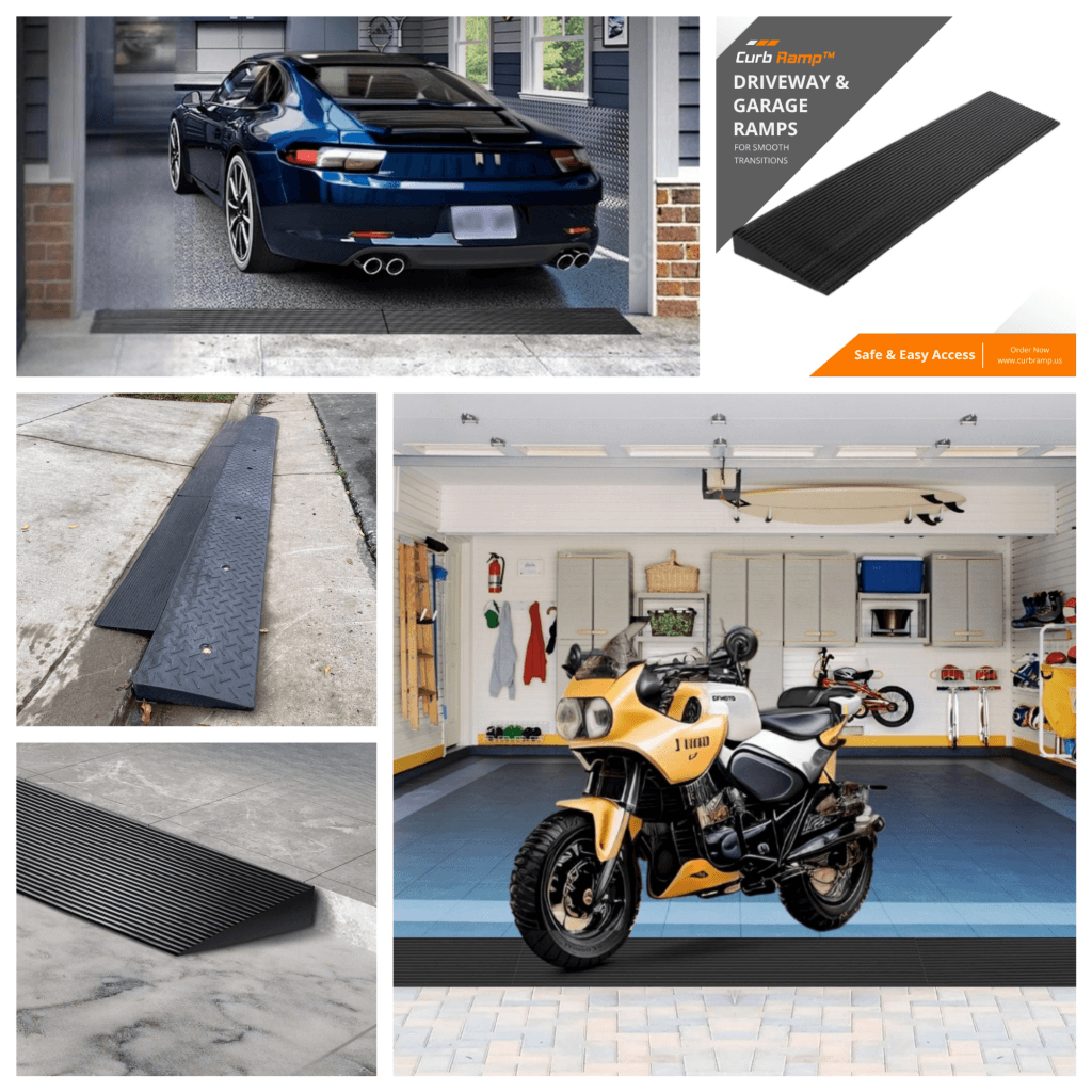 Driveway Ease & Elevate Drive Rubber Curb Ramps: Seamless Curb Access ...