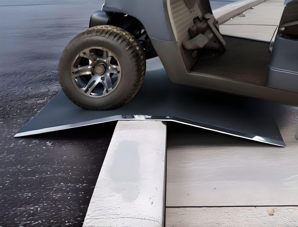 15.5″ Aluminum Door Threshold and Curb Ramp for Scooters, Wheelchairs ...