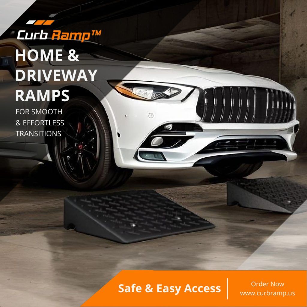 Heavy Duty Rubber Curb Ramps for Driveways - Car Access Made Easy