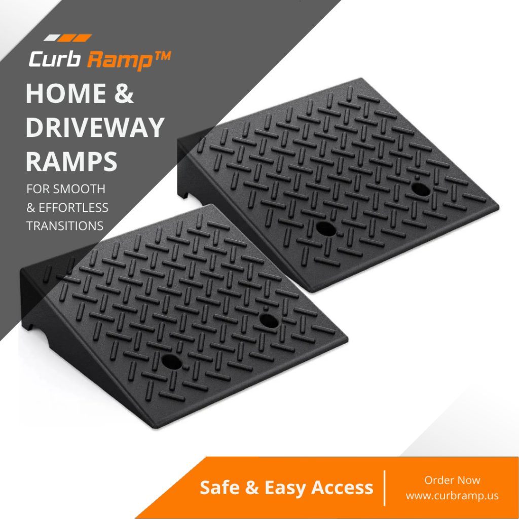 Heavy Duty Rubber Curb Ramps for Driveways - Car Access Made Easy