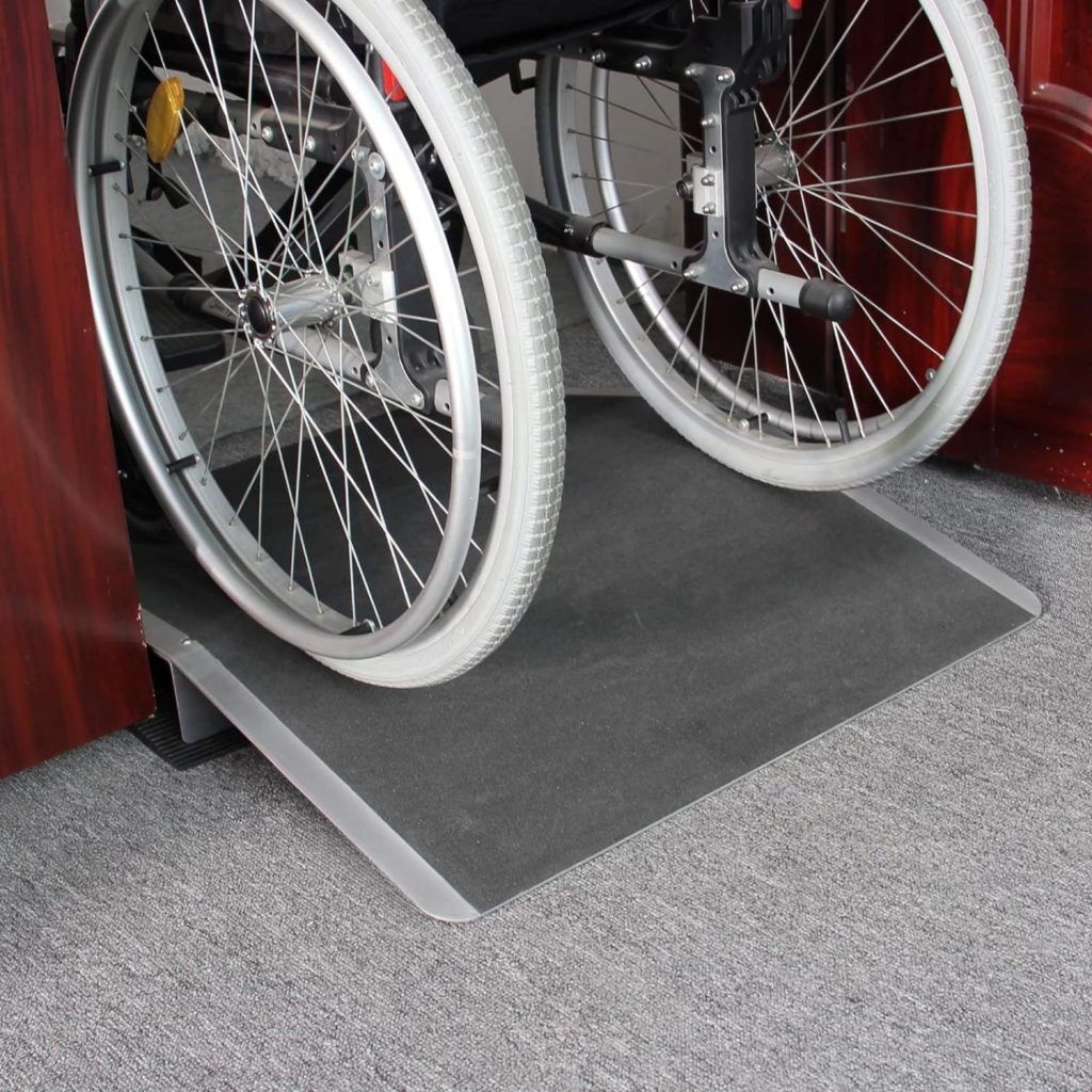 15.5″ Aluminum Door Threshold and Curb Ramp for Scooters, Wheelchairs ...