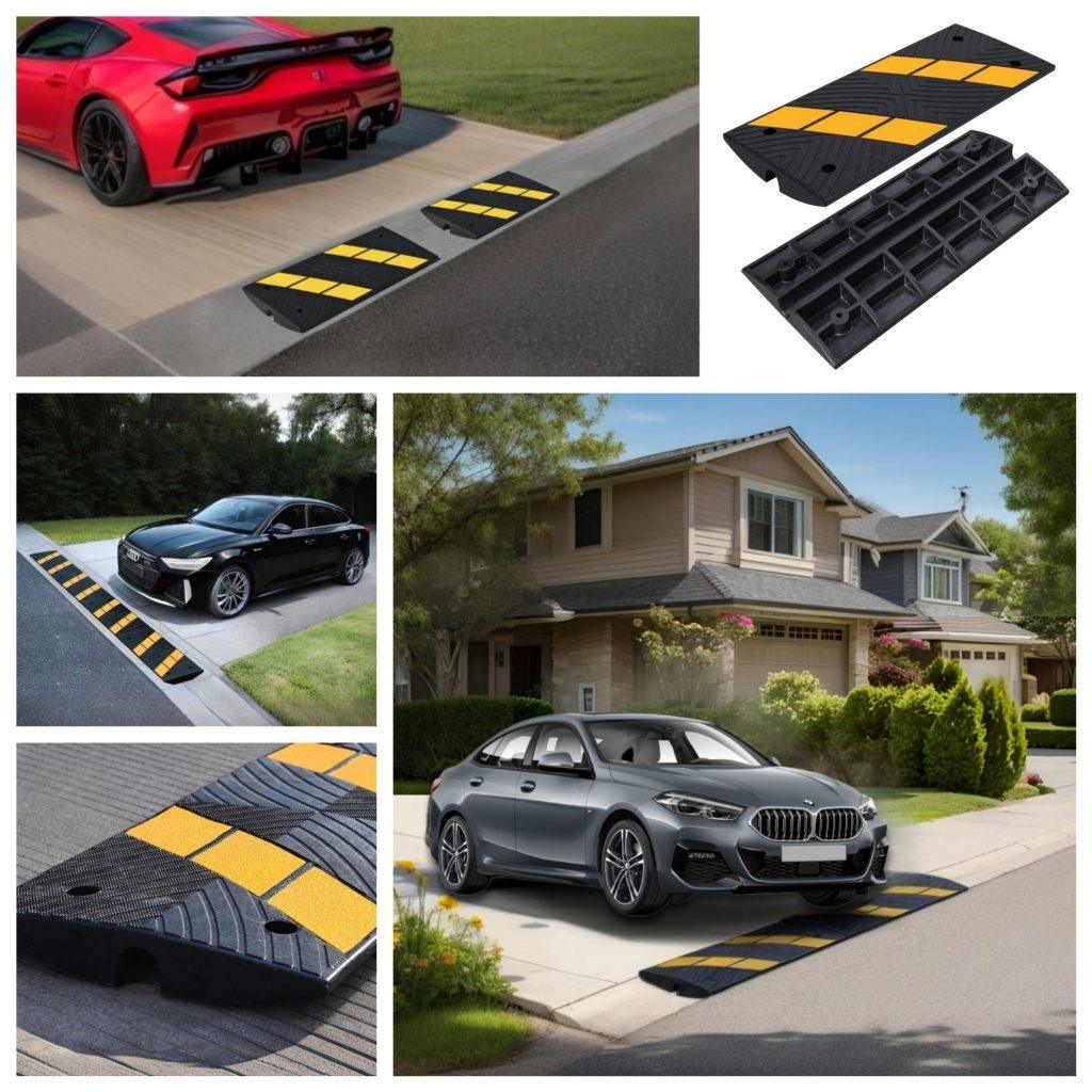Rubber Driveway Ramp - Heavy Duty Driveway Curb Ramp - Stop Scraping On ...