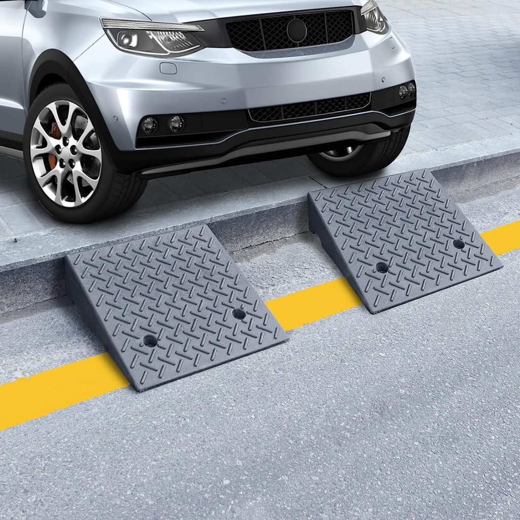 Heavy Duty Rubber Curb Ramps for Driveways - Car Access Made Easy